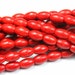 5mm Oval Red Turquoise Gemstone Beads - Permanent Finish - 16.5 Inch ...