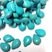 30pcs Turquoise Teardrop Gemstone Beads - Permanent Finish - 10mm X ...