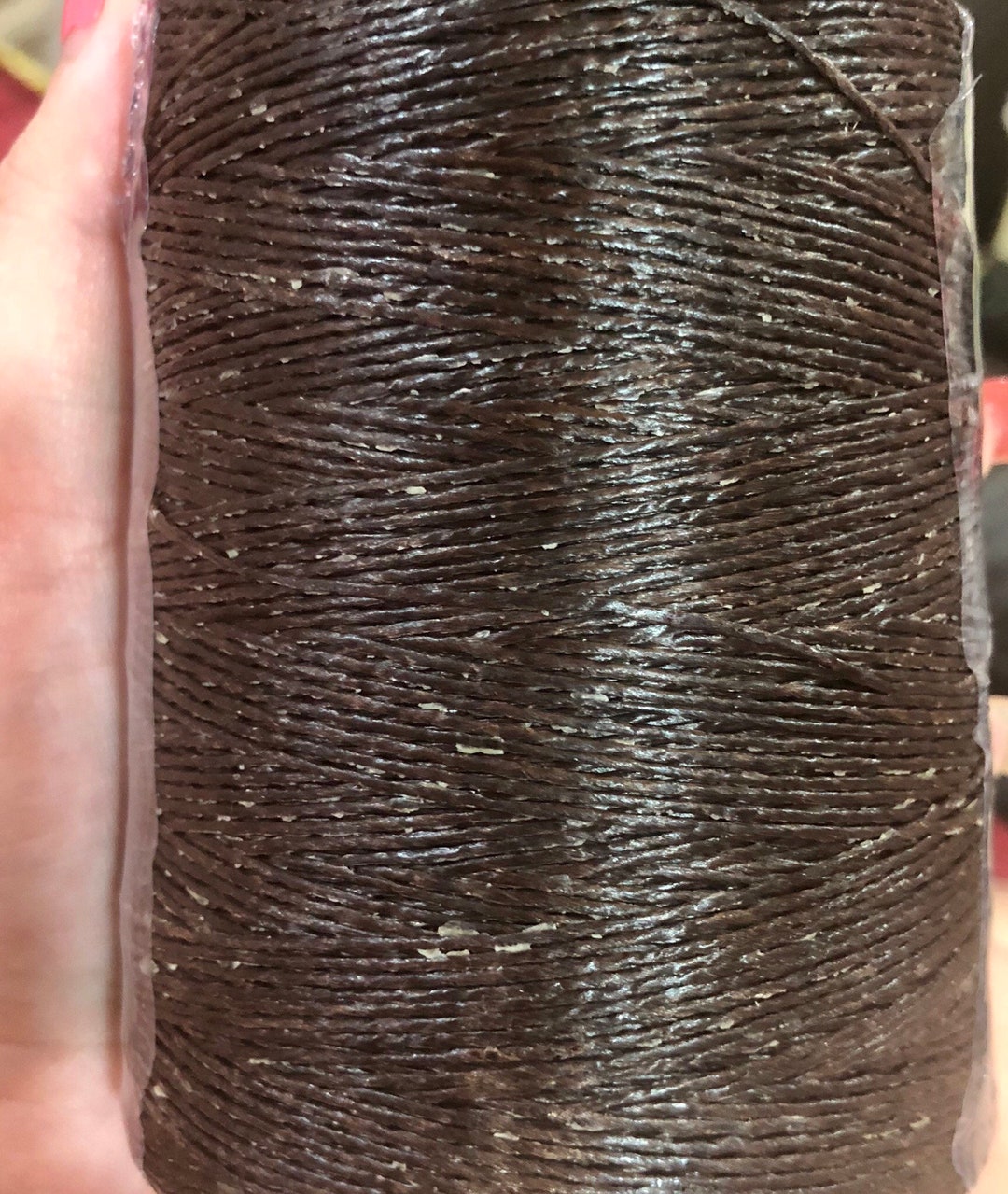 Dark Brown Waxed Cord - Cotton Waxed Cord - Etsy