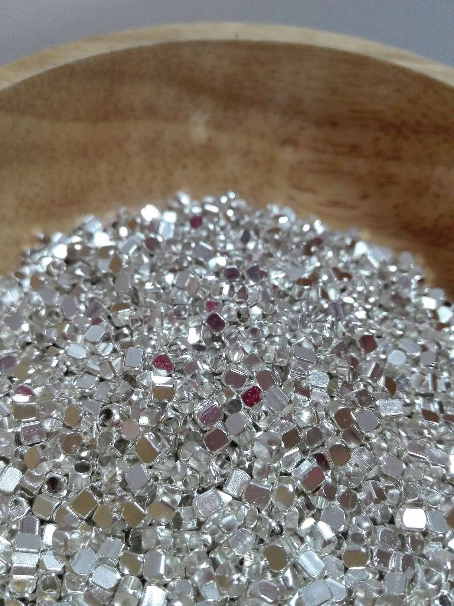 3mm X 2mm Silver Cube Beads Silver Cube Cube Beads | Etsy