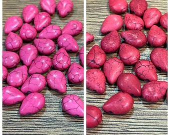 30pcs Turquoise Teardrop Gemstone Beads Permanent Finish - Etsy