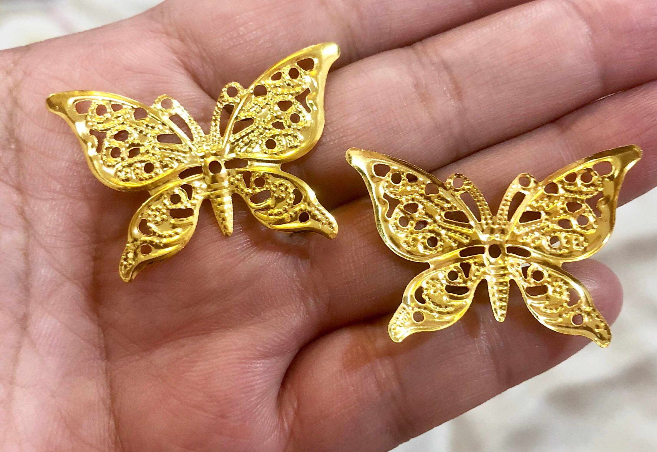 Brass Butterfly Charms Brass Butterfly Pendants Pendants | Etsy