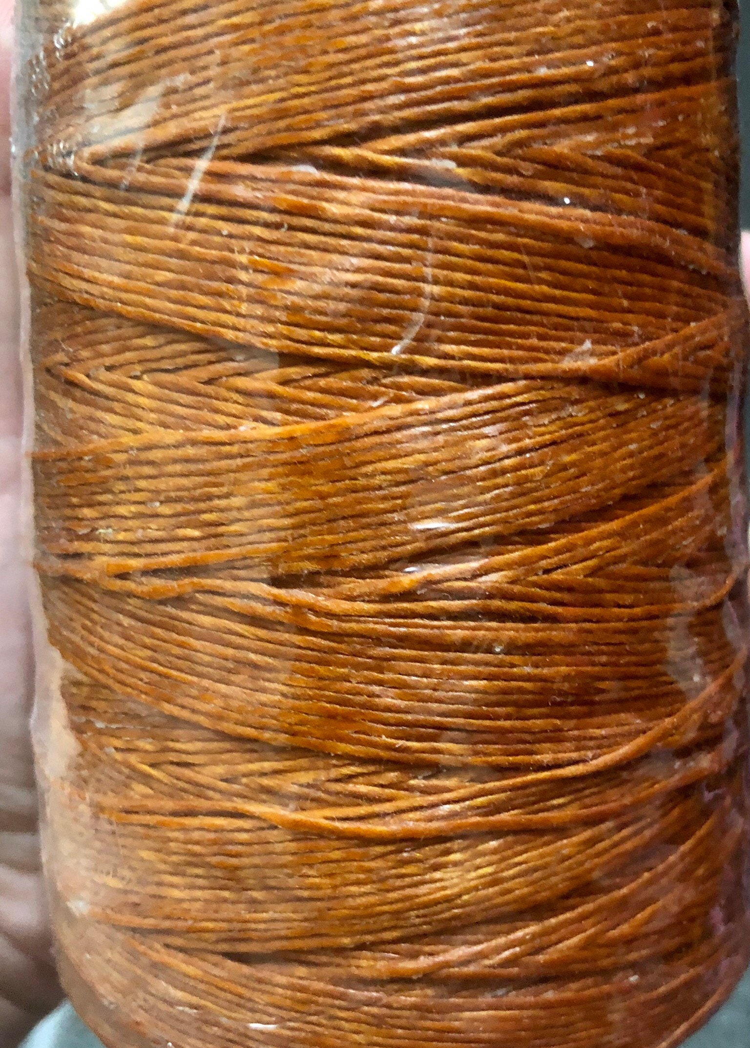 Tawny Brown Waxed Cord Cotton Waxed Cord | Etsy