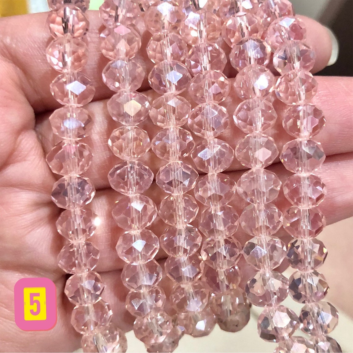 8 mm Crystal Faceted Beads Glass Crystal Beads Czech Glass | Etsy