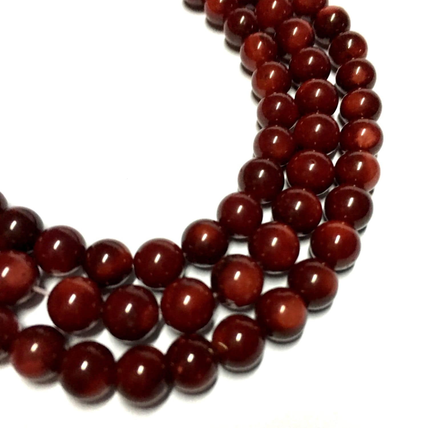 6mm Deep Red Coral Gemstone Beads 15.5inch Full Strand - Etsy