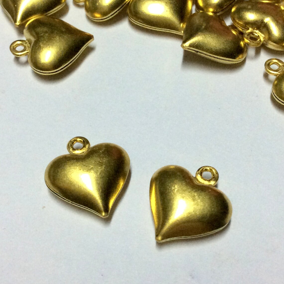 9 Pcs Brass Heart Charms Brass Heart Pendants Pendants - Etsy