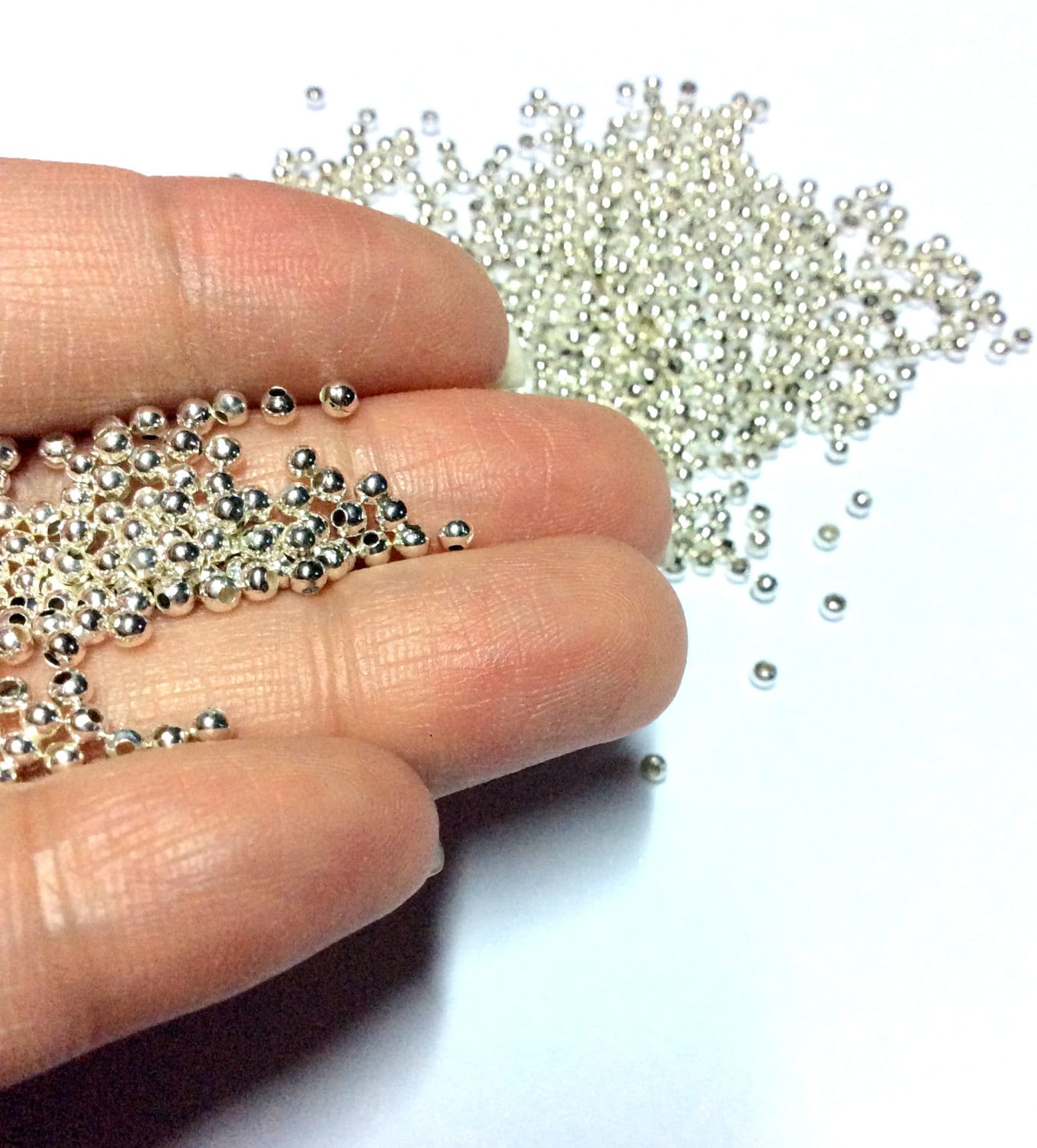 3mm Round Silver Beads 500pcs Silver Plated Beads - Etsy