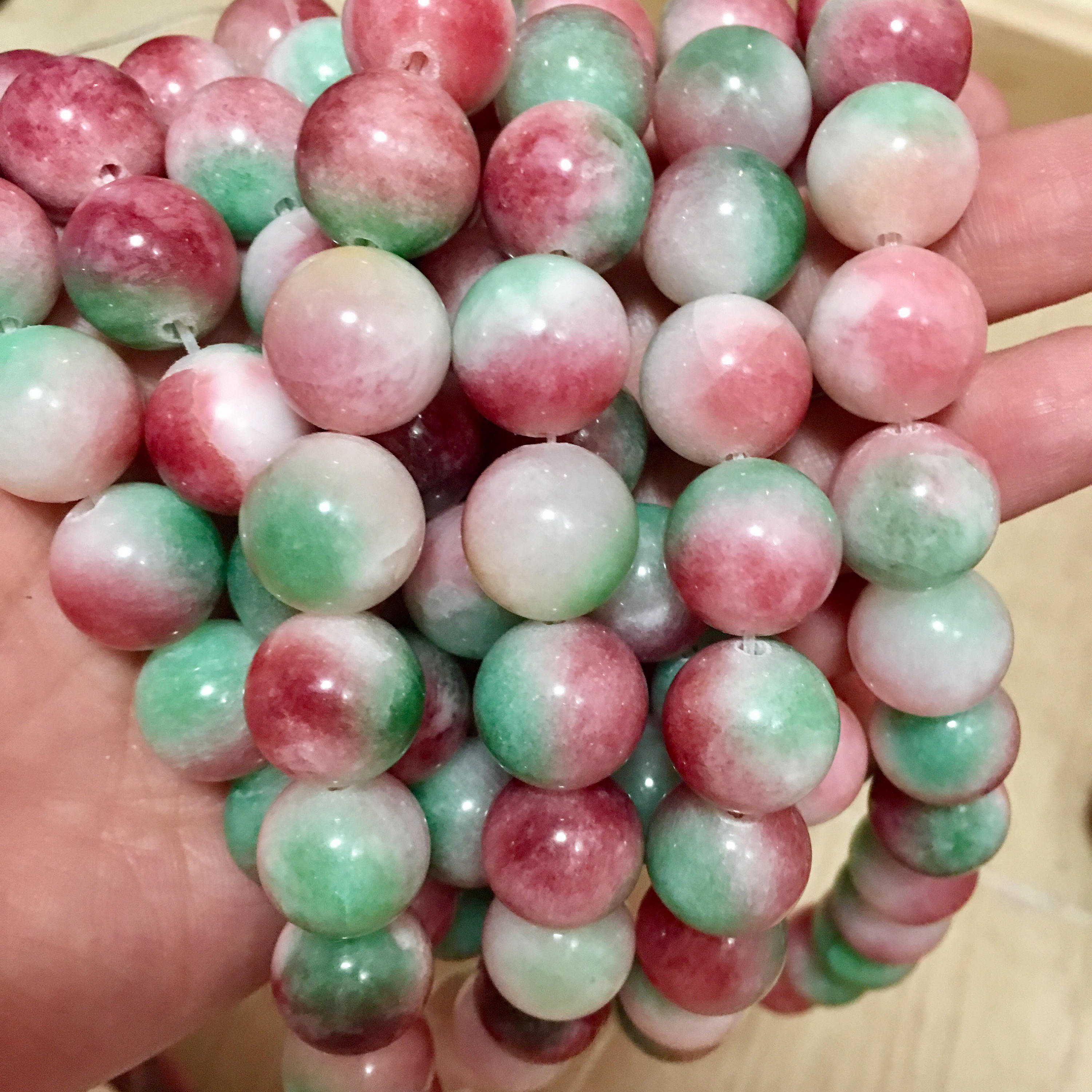 14mm Candy Jade Gemstone Beads 15inch Full strand Round | Etsy