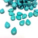 30pcs Turquoise Teardrop Gemstone Beads - Permanent Finish - 10mm X ...