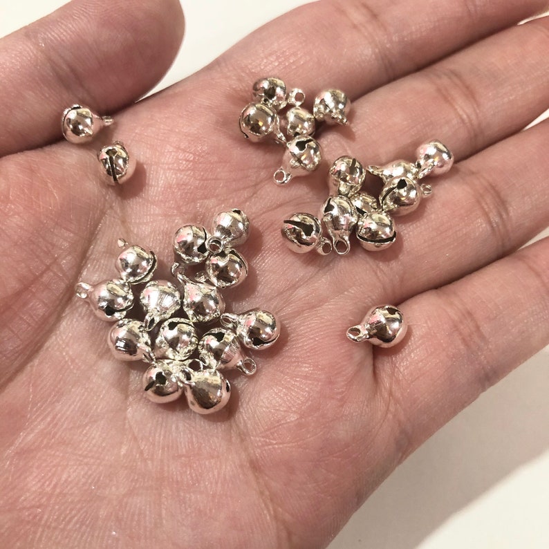 6mm Silver Jingle Bells Silver Bells Silver Plated Beads | Etsy