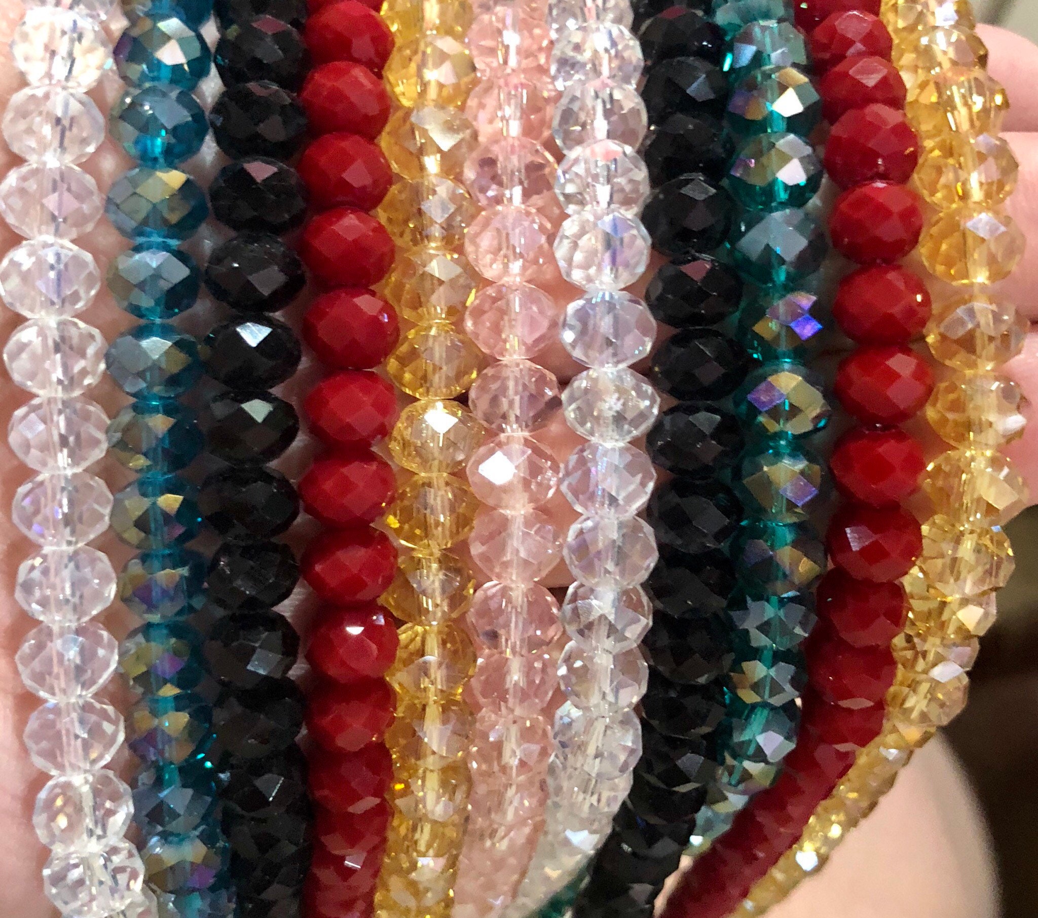 8 Mm Crystal Faceted Beads - Glass Crystal Beads - Czech Glass Beads ...