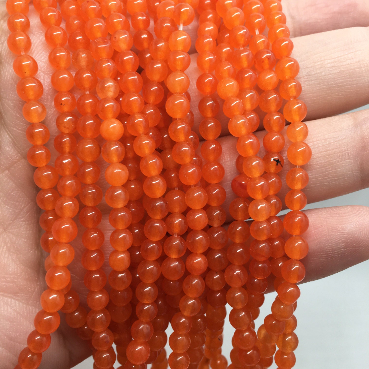 4mm Orange Quartz Gemstone Beads 14.5inch Full Strand - Etsy