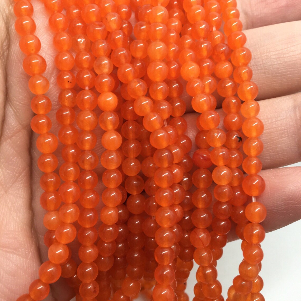 4mm Orange Quartz Gemstone Beads 14.5inch Full Strand - Etsy
