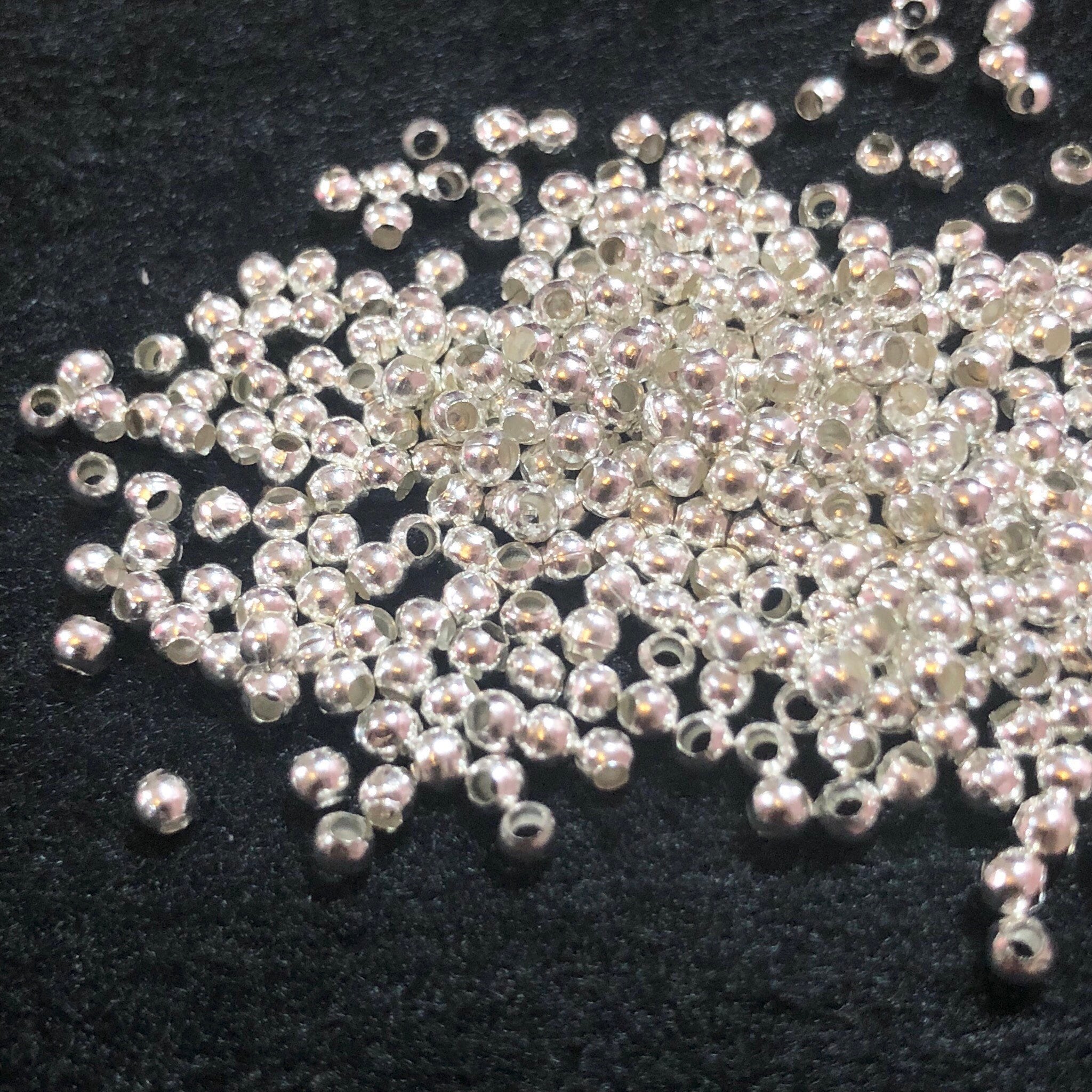 5mm Round Silver Beads 150 Pcs Silver Ball Silver Plated | Etsy