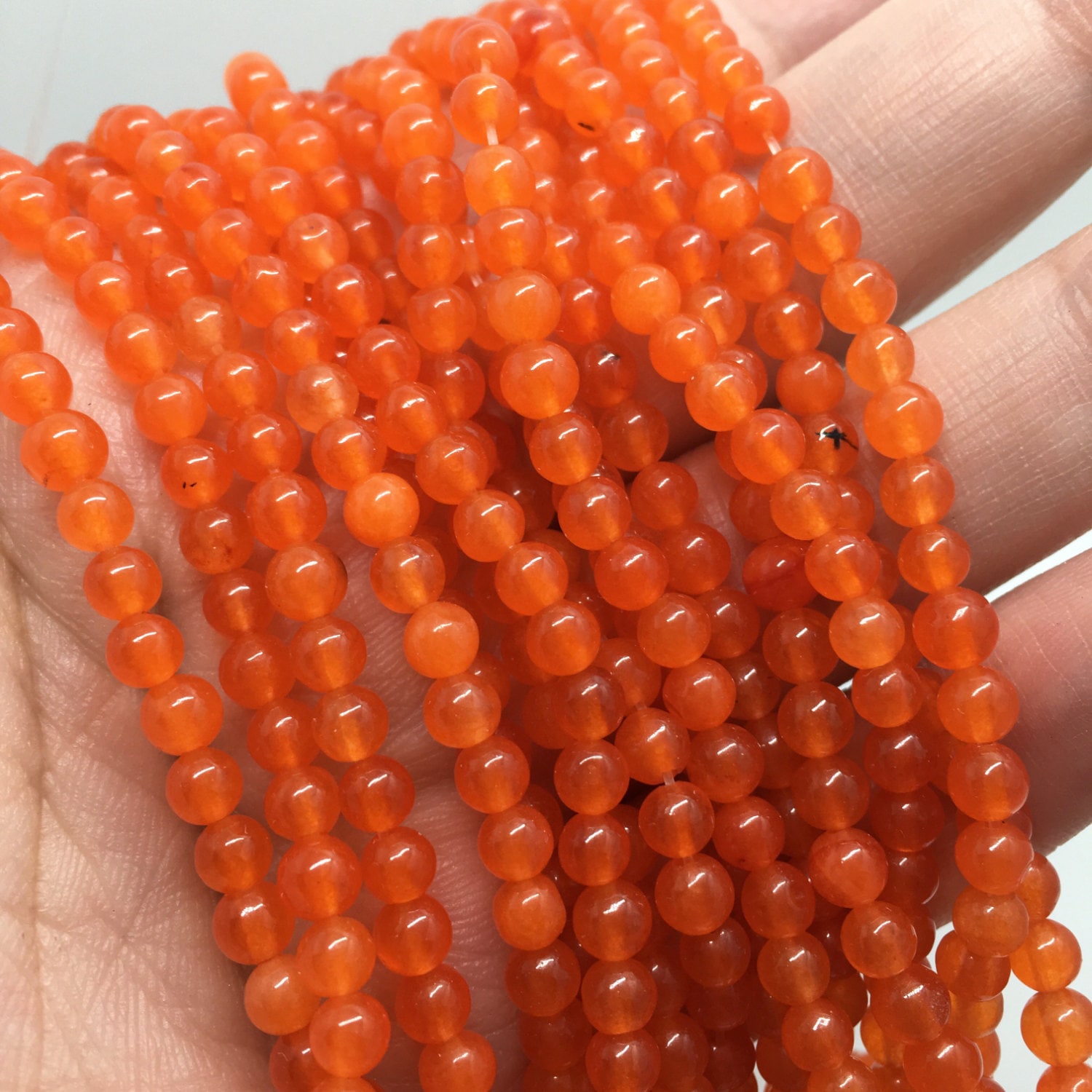 4mm Orange Quartz Gemstone Beads 14.5inch Full Strand - Etsy