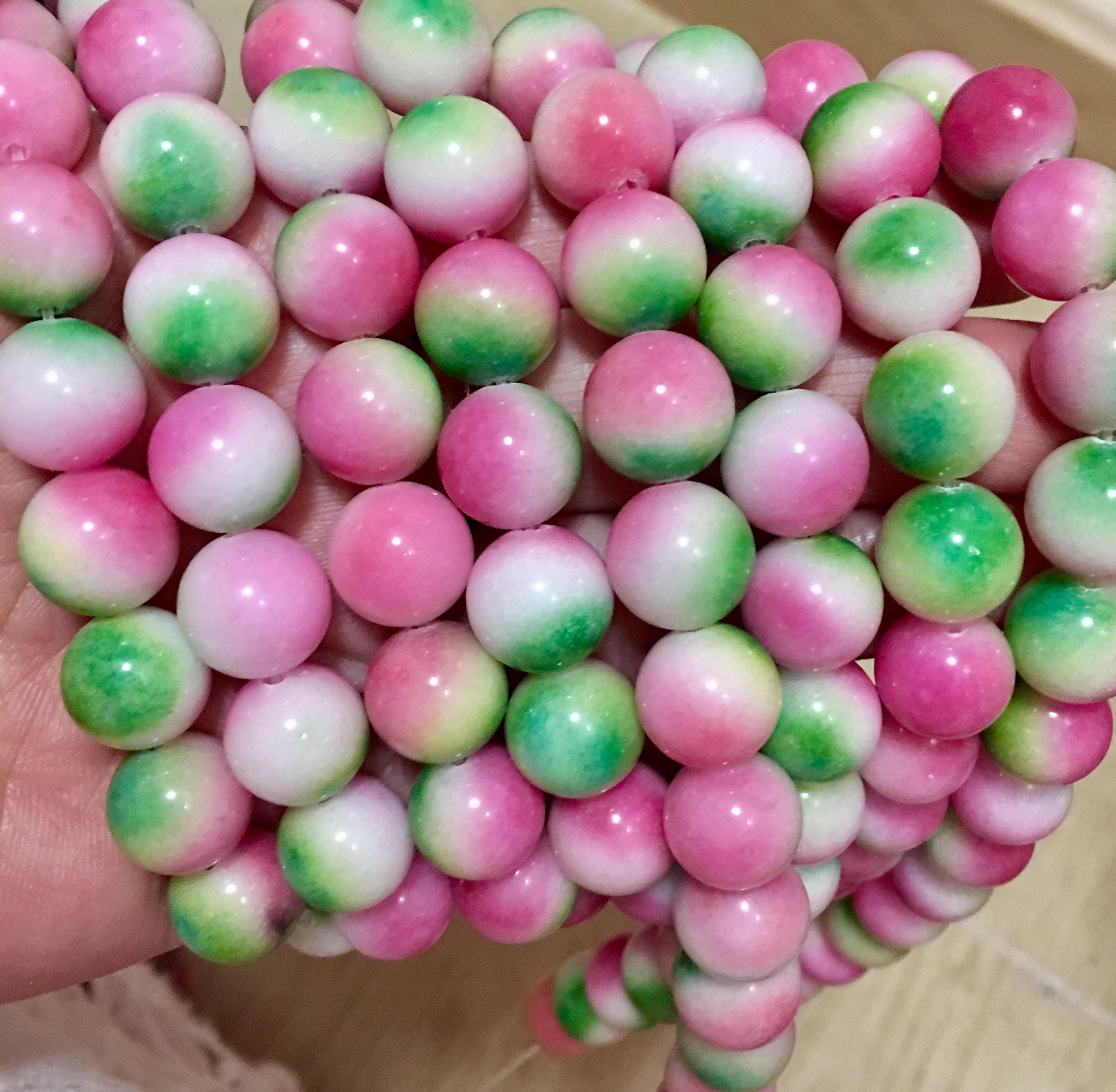 12mm Sweet Candy Jade Gemstone Beads - 15inch Full Strand - Round ...