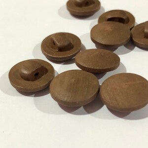 15 Mm Dark Brown Wooden Buttons - Shank Buttons - Etsy