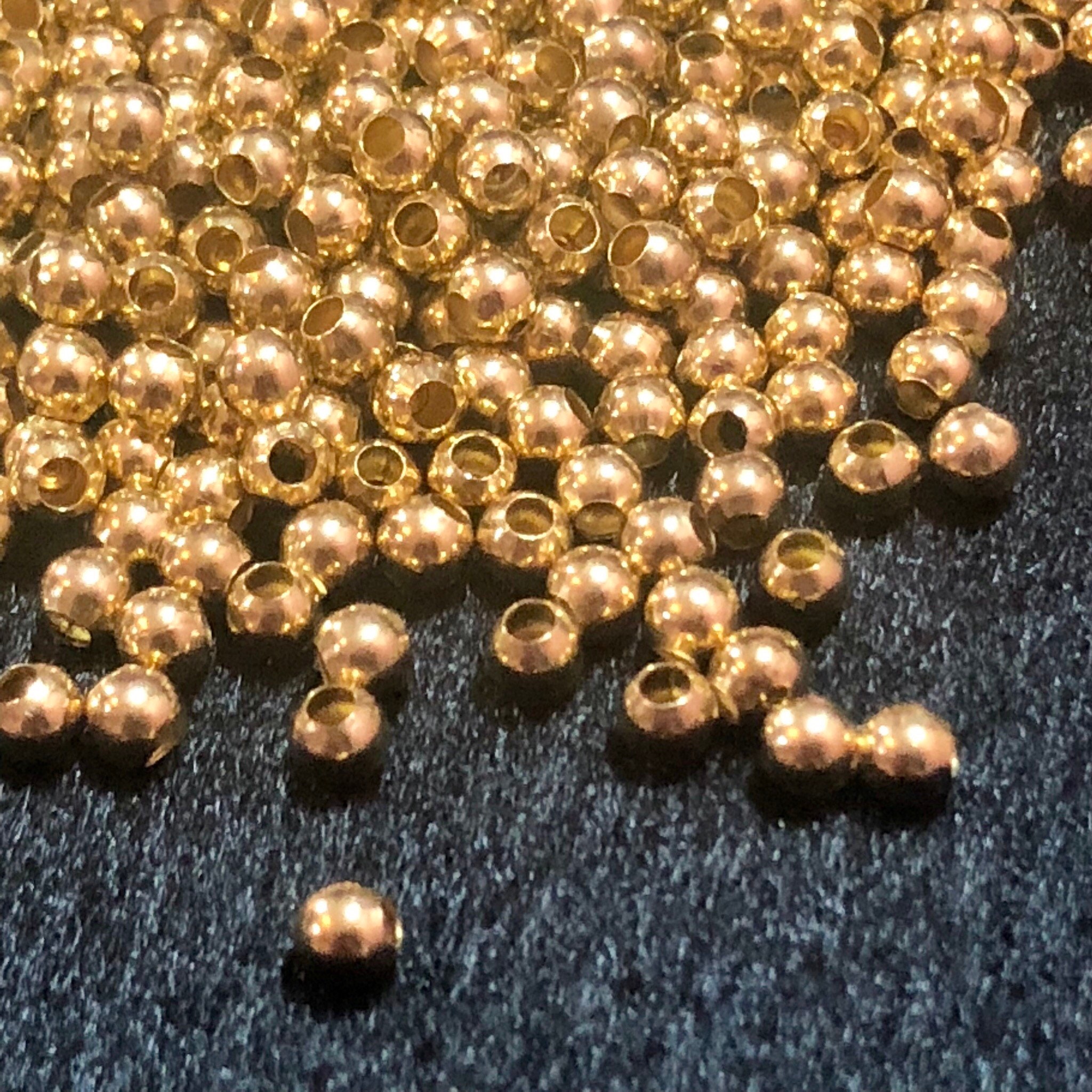 3mm Round Brass Beads 500 pcs Raw Brass Beads | Etsy