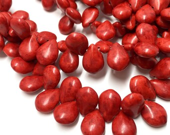 30pcs Turquoise Teardrop Gemstone Beads Permanent Finish | Etsy