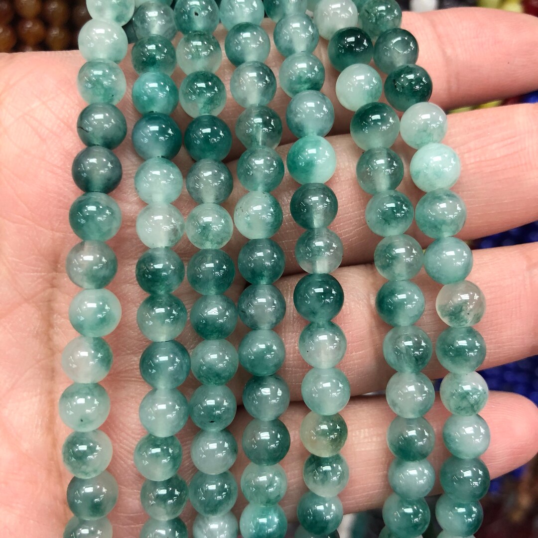 6,8,10mm Jade Quartz Gemstone Beads 14 inch Full strand Round Gemstone ...