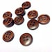 20mm Dark Brown Wooden Buttons - 4 Hole Wood Button - Wooden Buttons ...