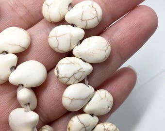 30pcs Turquoise Teardrop Gemstone Beads Permanent Finish - Etsy