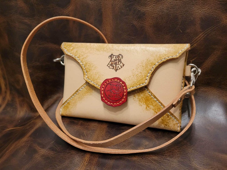 Leather Letter Bag With Hogwarts/snitch Scene - Etsy