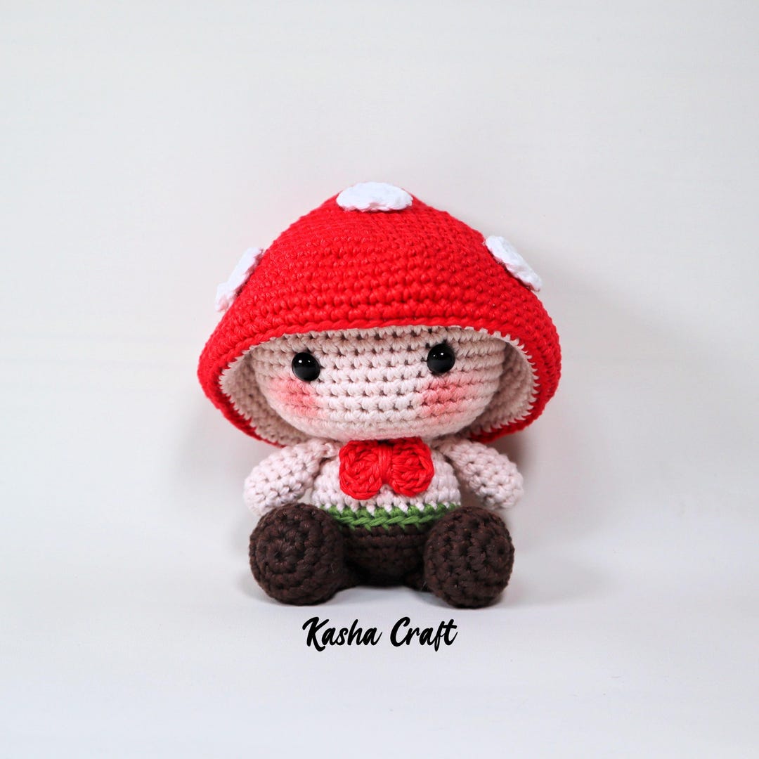Little Cute Toadstool Amigurumi Crochet Doll Written Pattern, Toadstool ...