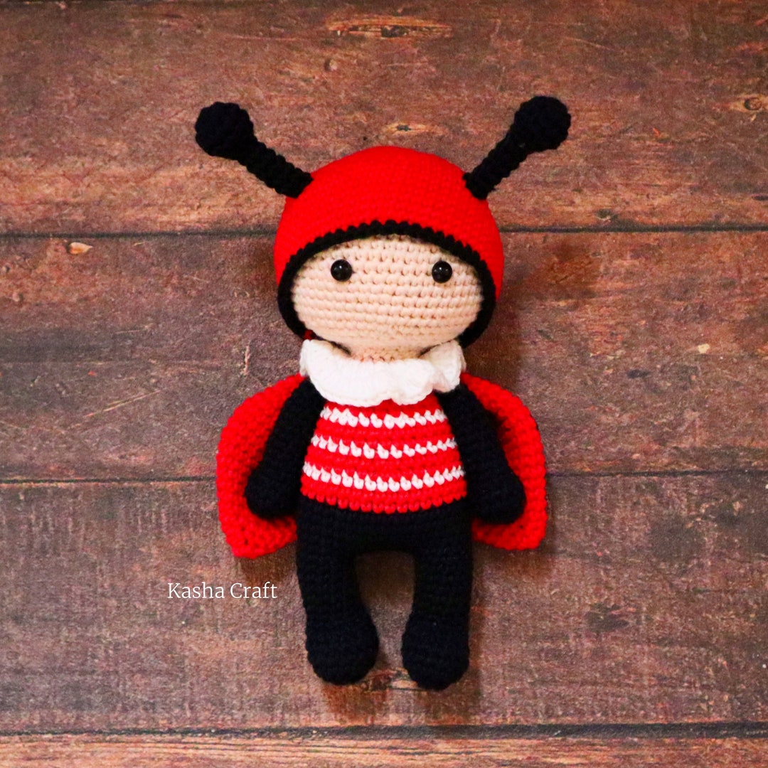 Ladybug Amigurumi Crochet Doll Pattern (PDF Pattern) - Etsy