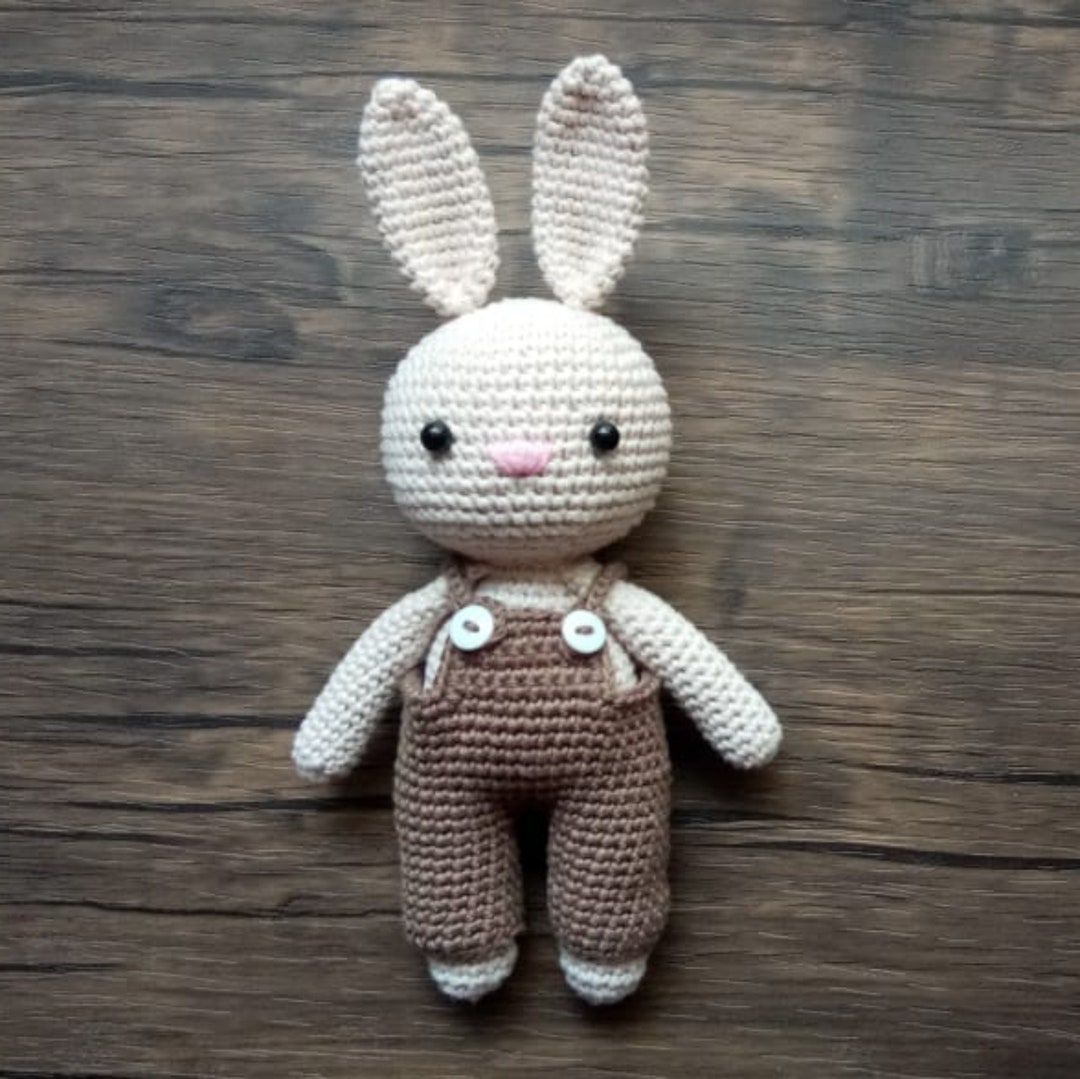 Jack the Rabbit Wearing Suspenderamigurumi Crochet Doll Pattern - Etsy