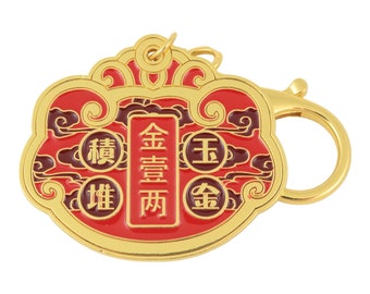 2024 Feng Shui Traditional Wealth Lock Coin Amulet Keychain - Etsy