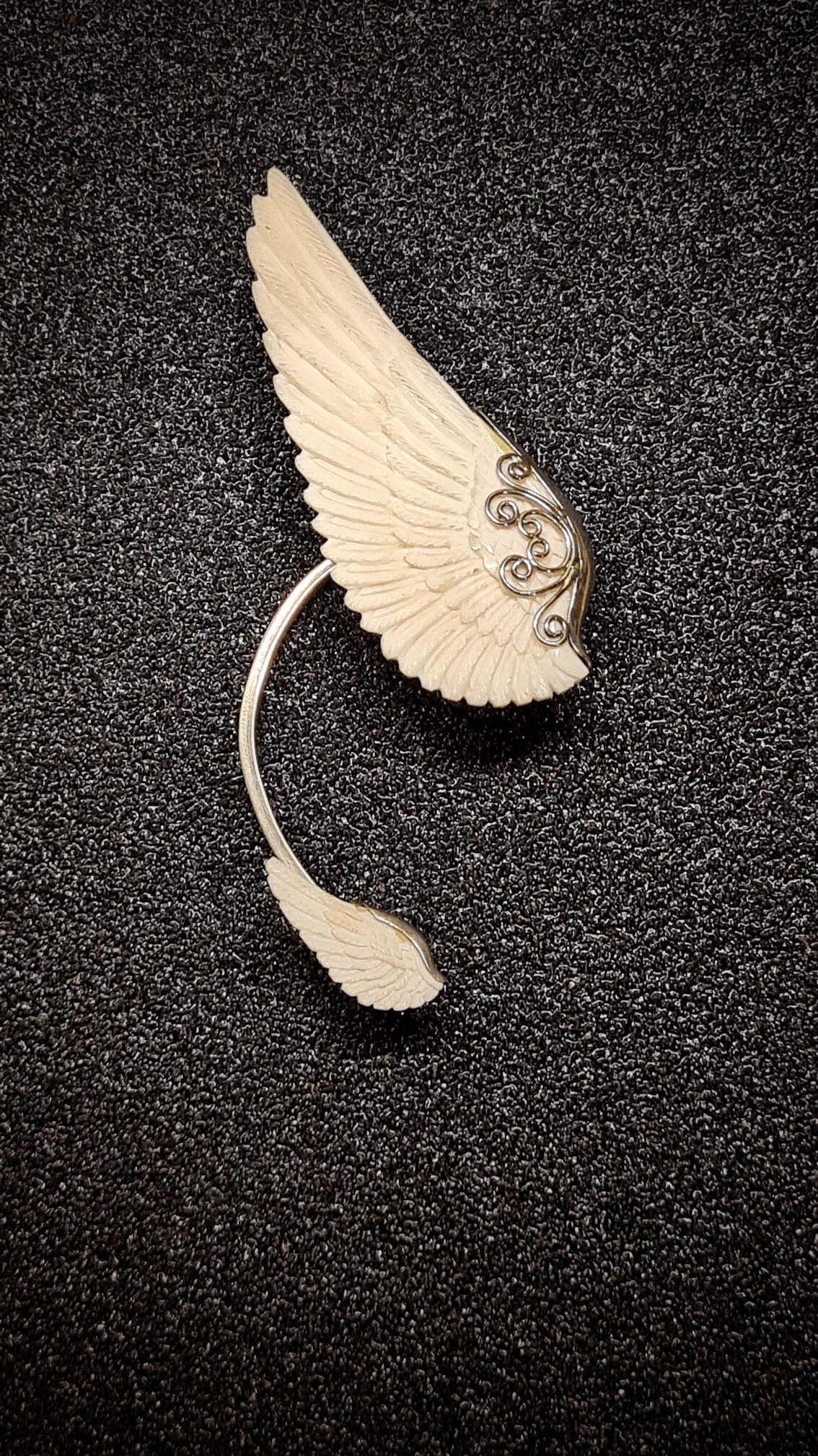 Angel Wing Ear Cuff. Natural Mother of Pear Shell Hand Carved - Etsy
