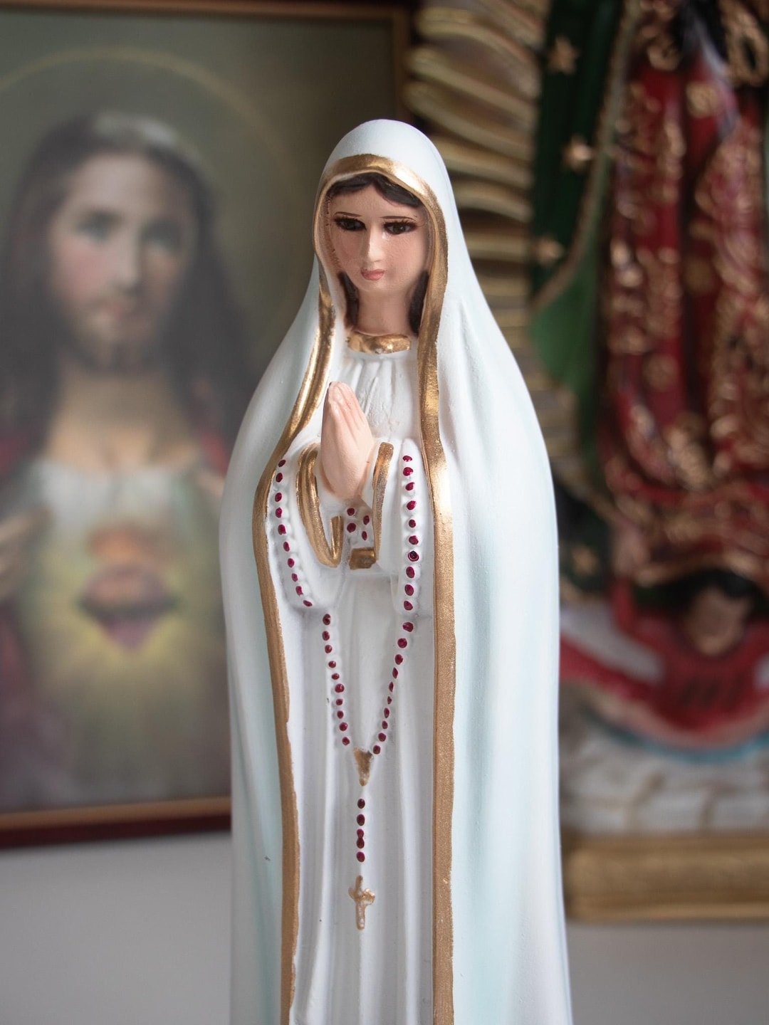 Our Lady of Fatima Catholic Statue ~ Virgen De Fatima Statue ~ Mexican ...