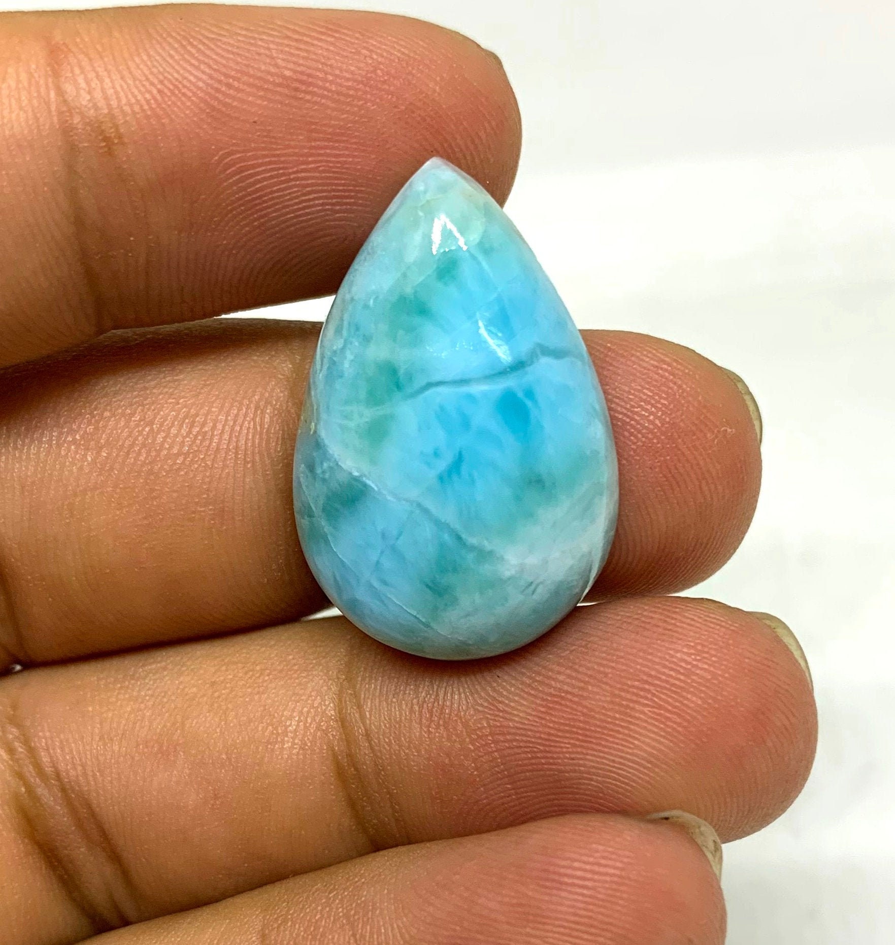 25 CT 100% Natural Larimar Gemstone High Quality Splendid | Etsy