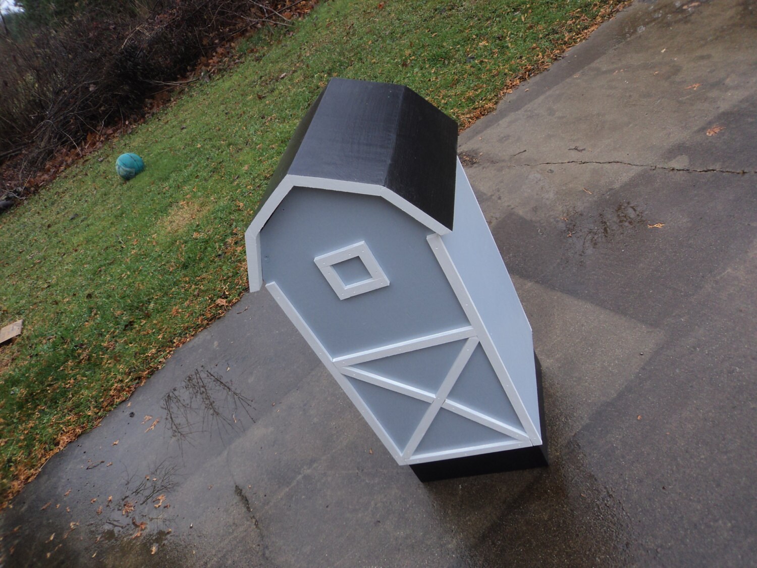 Barn Well Head Pump Cover Gray / Black Wooden Outdoor - Etsy