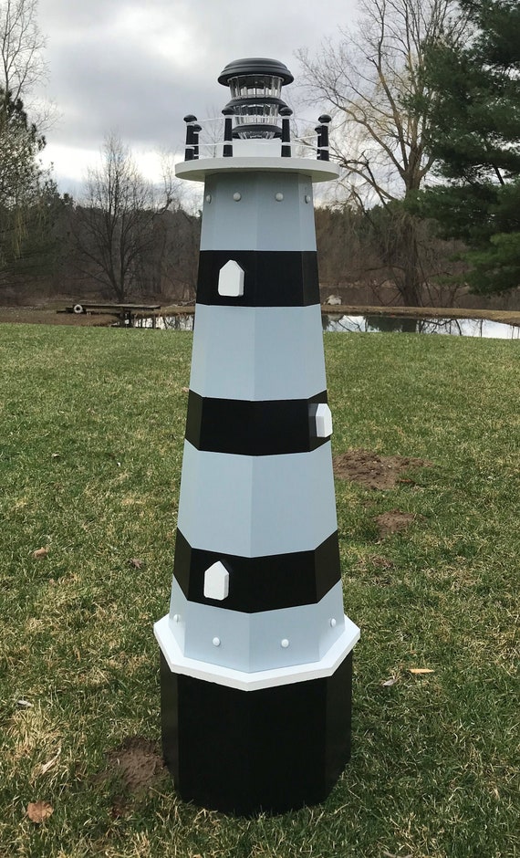 Lighthouse Well Pump Cover Lawn Solar Light Yard 48 Inch Wood - Etsy