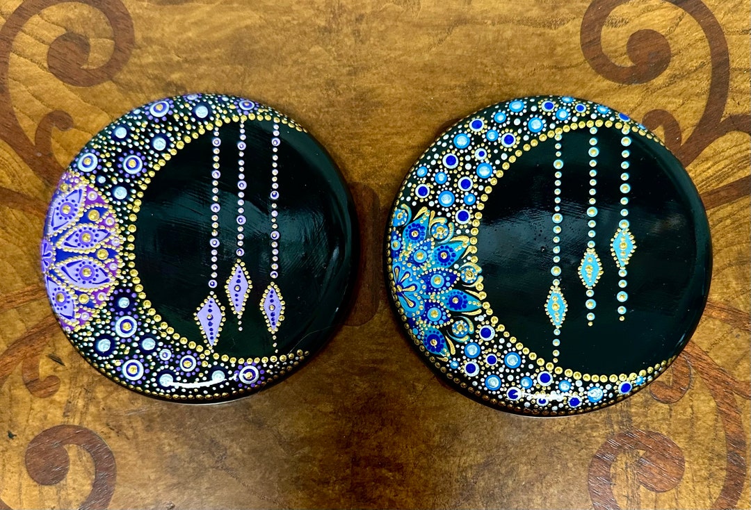 Crescent Moon Cement Disks - Cement Coasters - Etsy