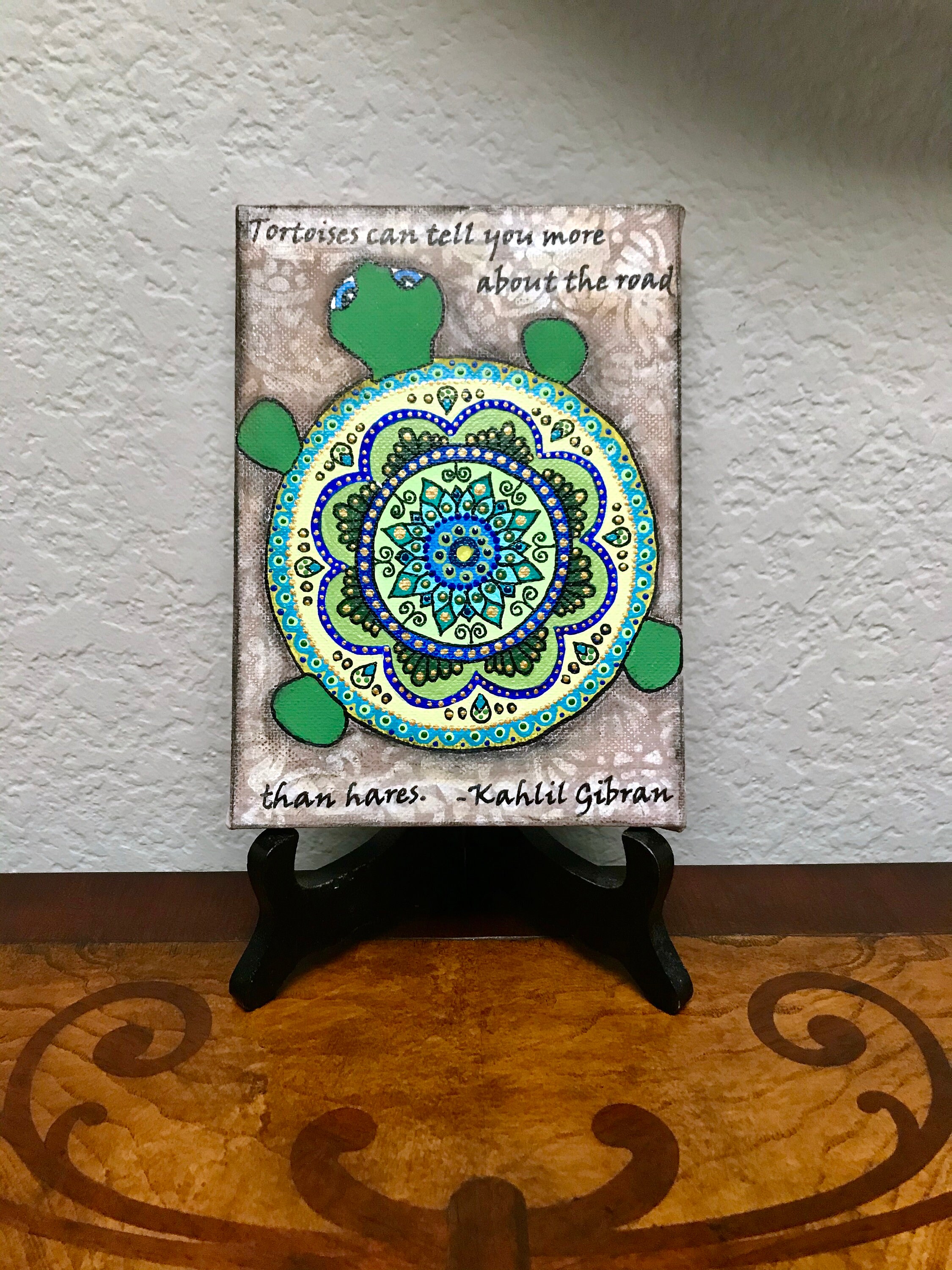 Tortoise Art Mixed Media Turtle Mixed Media Mandala Art | Etsy