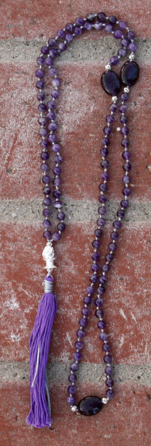 Dream Lace Amethyst Japa Mala 108 Beads | Etsy