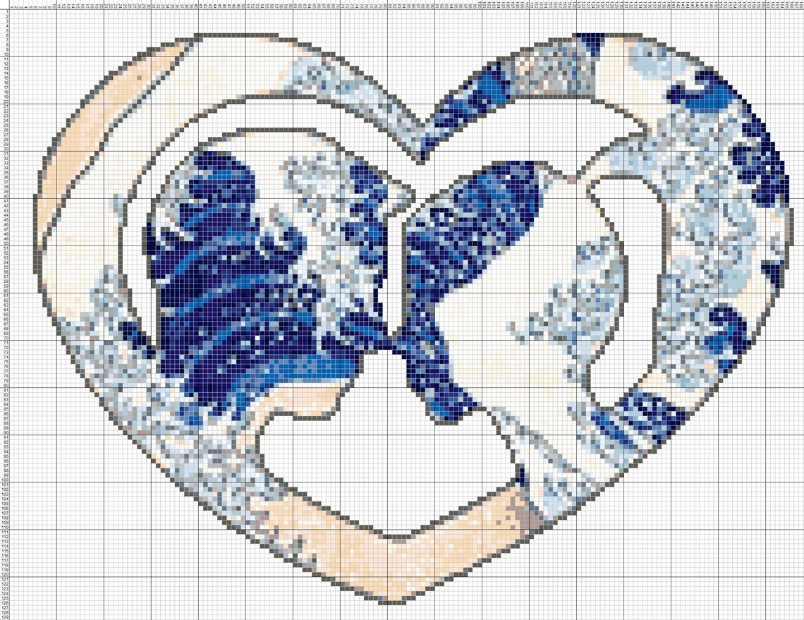 Cross Stitch Pattern the Great Wave off Kanagawa Creation St. - Etsy