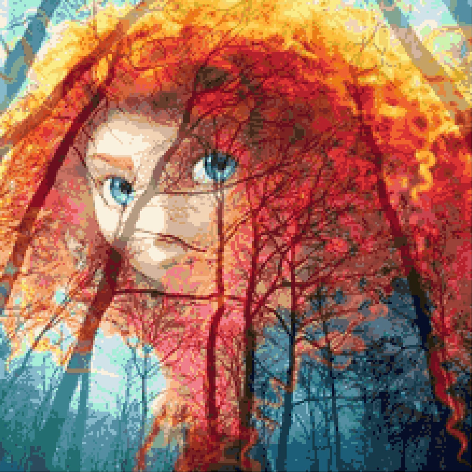 Brave Merida Fairy Tale Princess 857 Modern Cross Stitch - Etsy