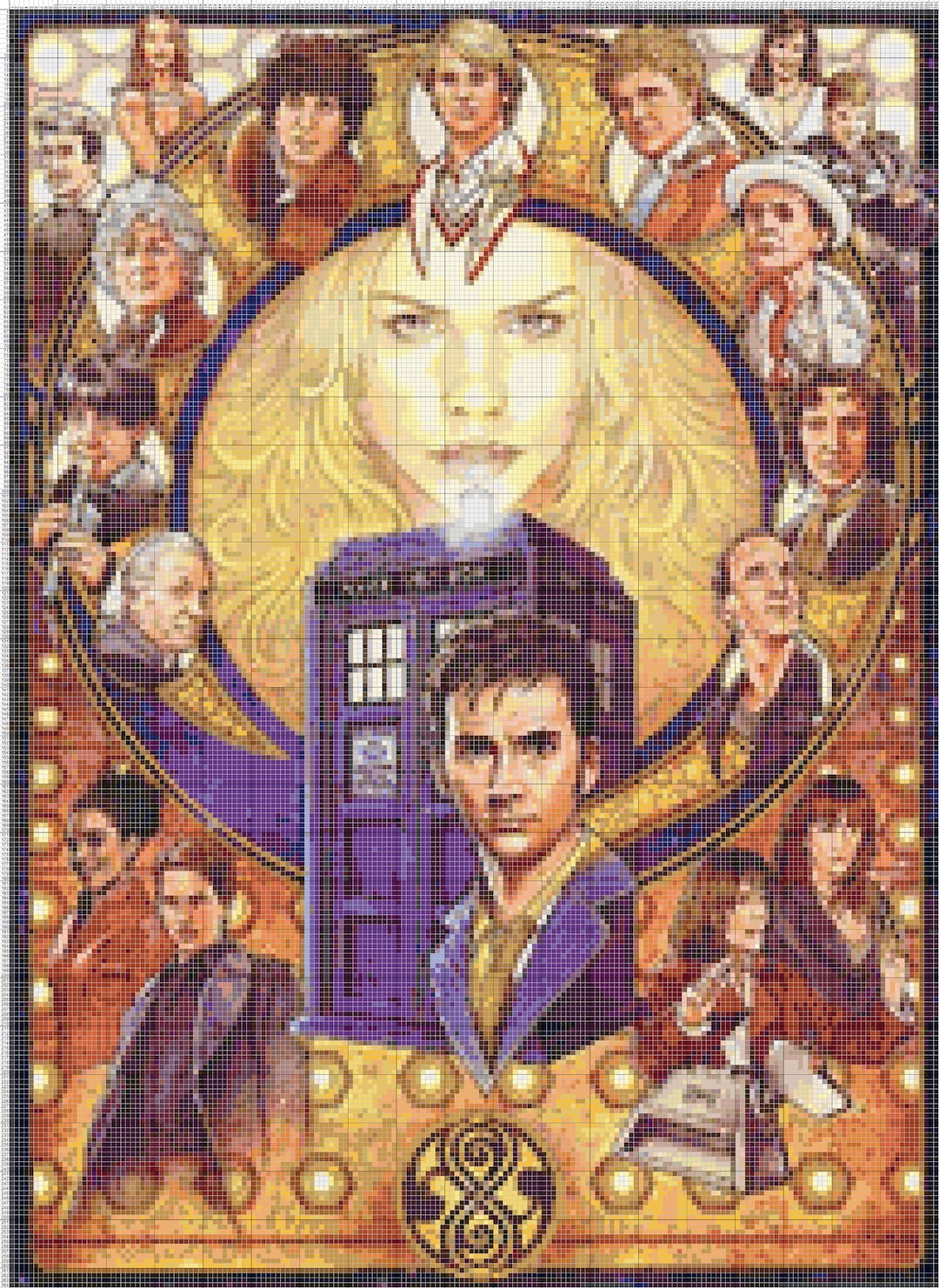Doctor Who Tardis 141 Modern Cross Stitch Pattern Counted Cross Stitch ...