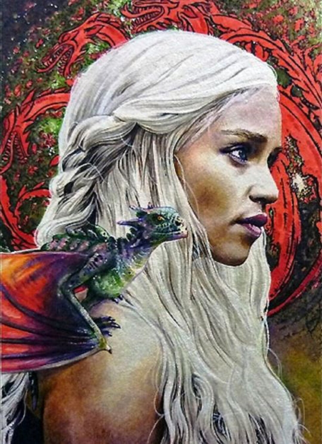 Khaleesi Dragons Games of Thrones Daenerys Targaryen 535 Modern Cross ...
