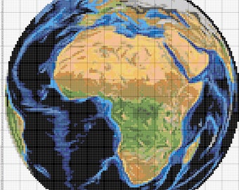 PDF Cross Stitch Pattern 0053.earth Planet INSTANT DOWNLOAD - Etsy