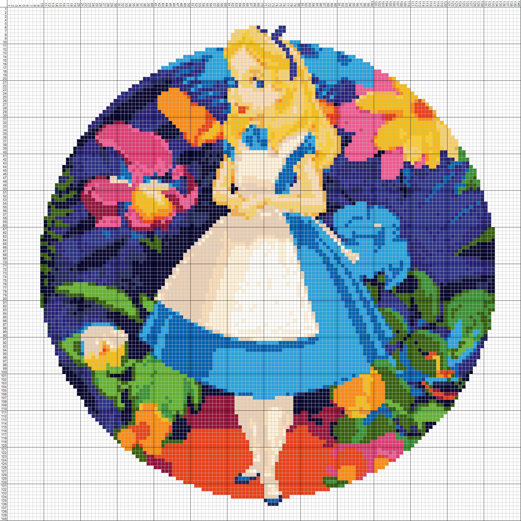 Alice in Wonderland Fairy Tale Princess 006 Modern Easy Cross | Etsy