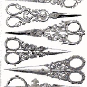 Vintage Scissors 724 Modern Cross Stitch Pattern Counted Cross Stitch ...