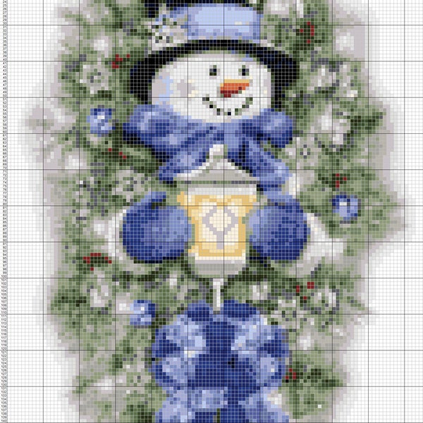Snowmen Cross Stitch - Etsy