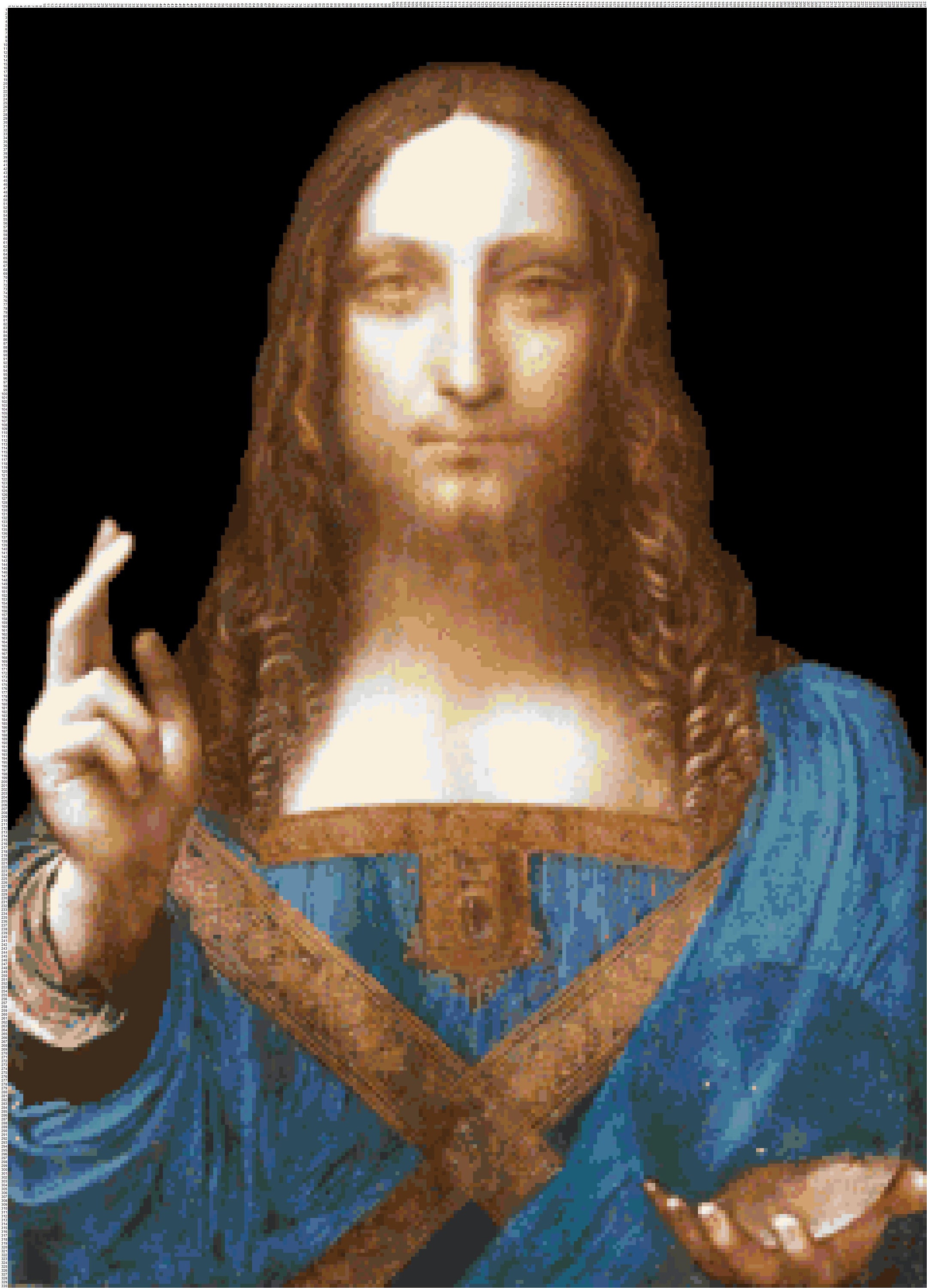 Salvator Mundi Christ Leonardo Da Vinci 758 Modern Cross - Etsy