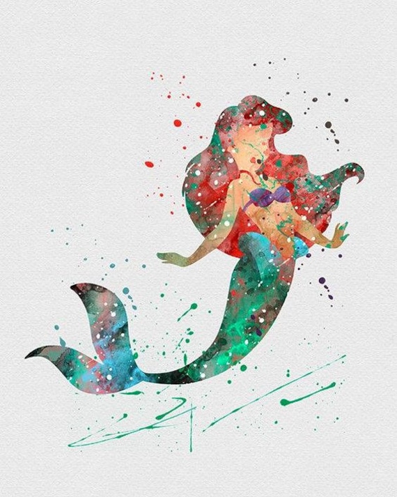 Little Mermaid Watercolor