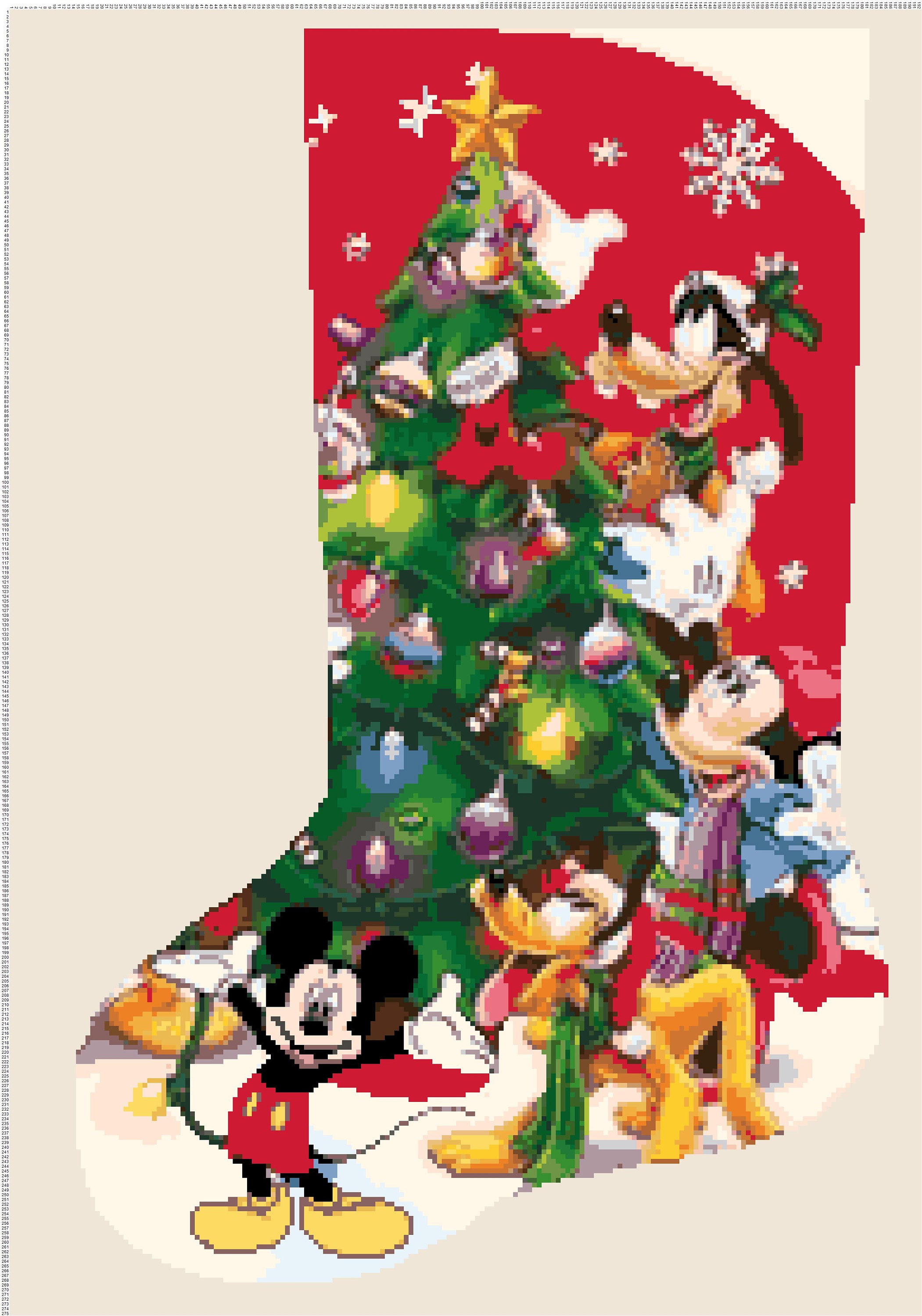 Christmas Stocking Fairy Tale Characters 850 Modern Cross - Etsy